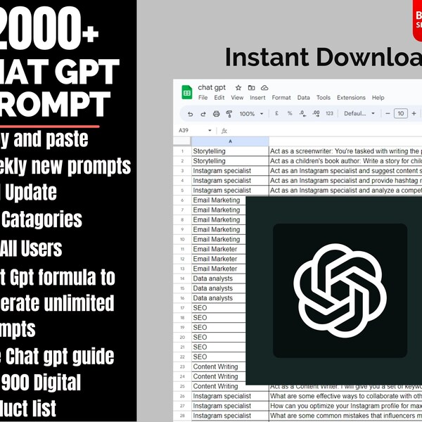 Chat Gpt to Prompt - Etsy