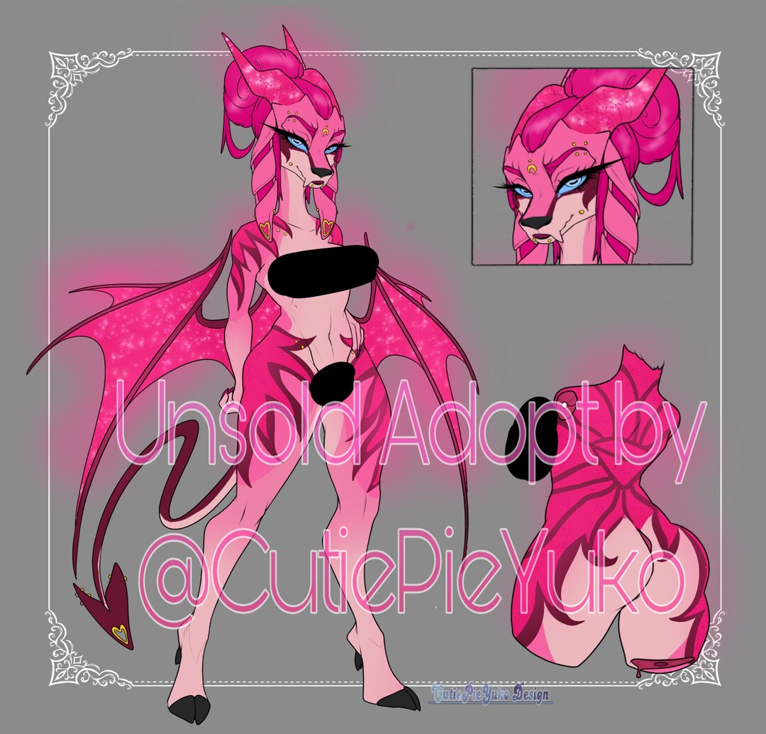 NSFW Blue Female Succubus Goat Demon Fursona Adoptable - Etsy