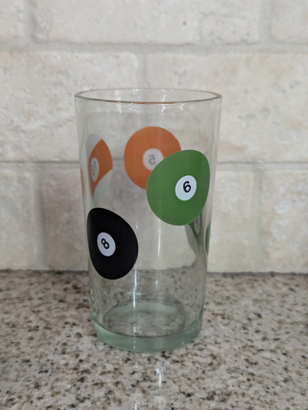 Excellent Vintage Mcm Billiard Pool Ball Drinking Glasses Pub Beer Soda ...