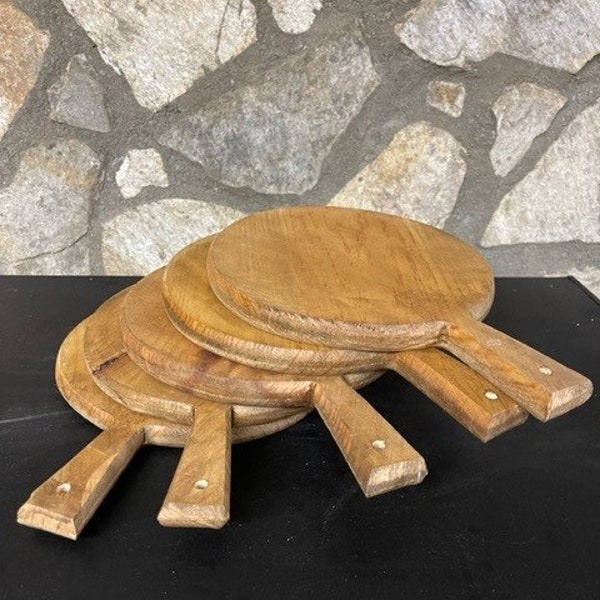 Round Wood Cutting Board - Etsy