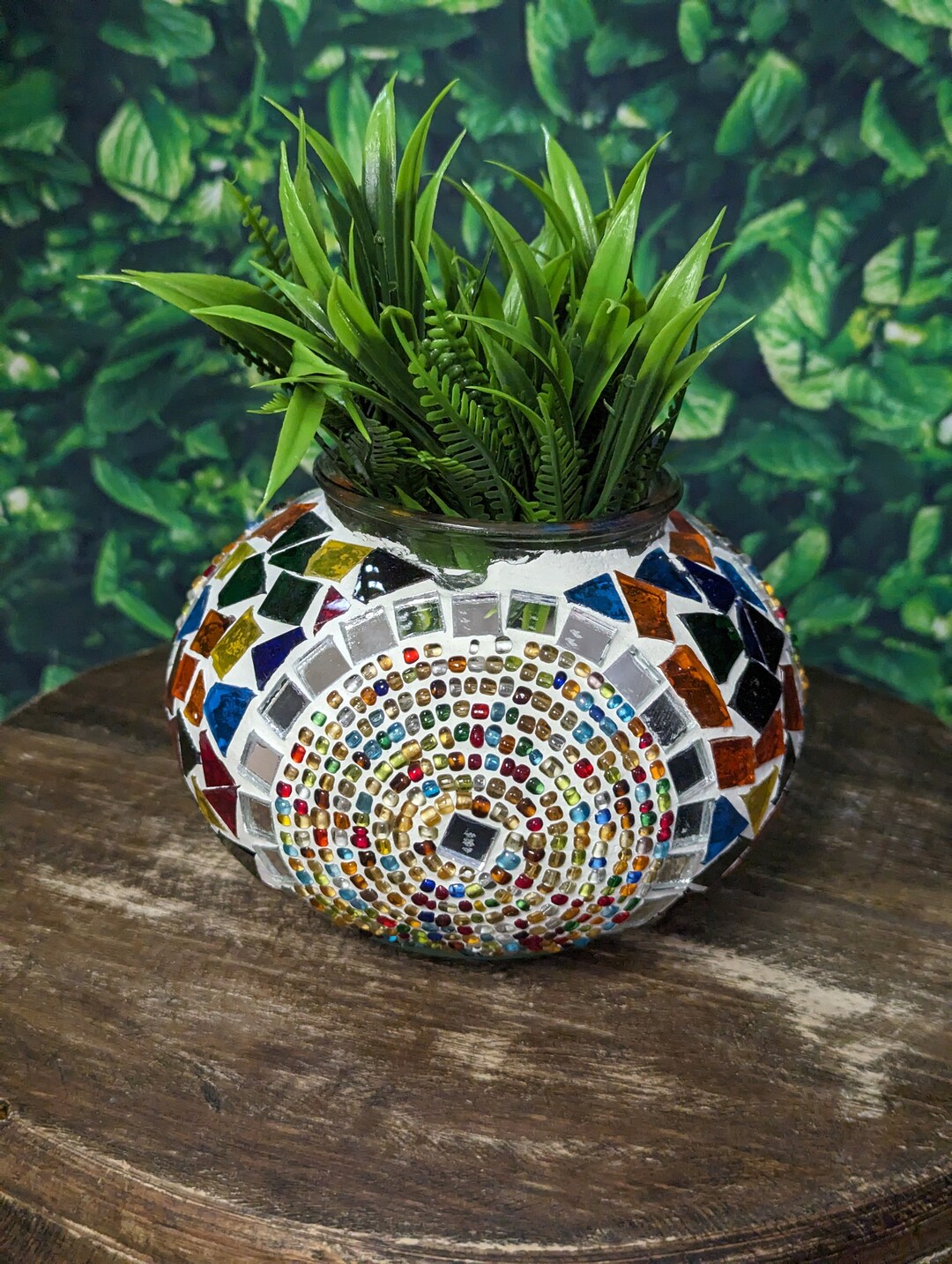 New Cut Glass Turkish Globe Round Colorful White Circular Glass Bottom ...