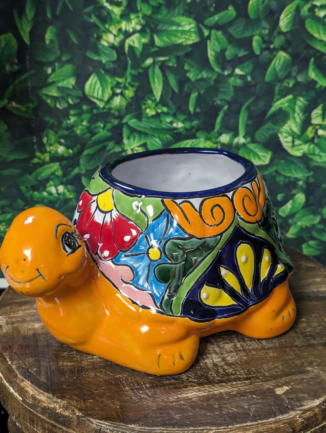 New Talavera Style Turtle Tortoise Orange Red Yellow Green White ...