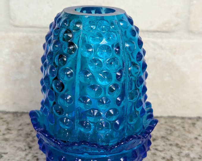 Very Good Vintage Blue Fenton Hobnail Hob Nail Fairy Lamp Free Shipping ...