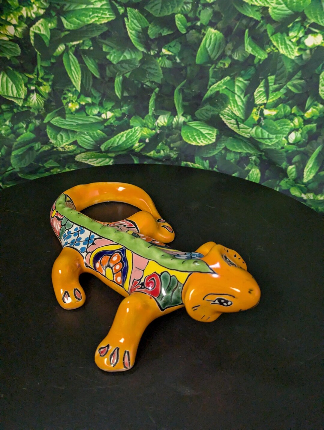 New Talavera Style Lizard Gecko Orange Blue Green Yellow Red Colorful ...