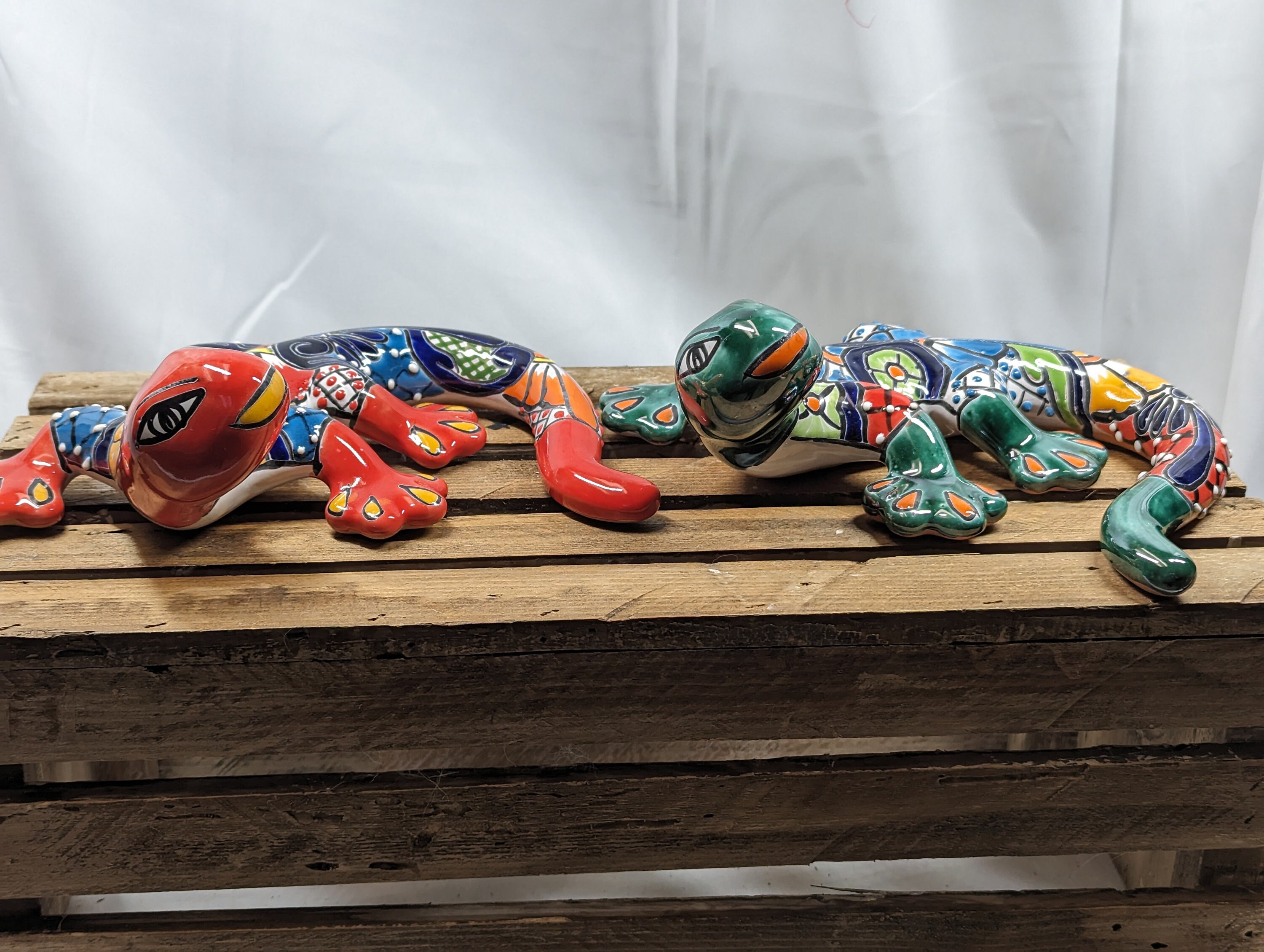 New Talavera Style Lizard Reptile Colorful Red Green Hanging - Etsy