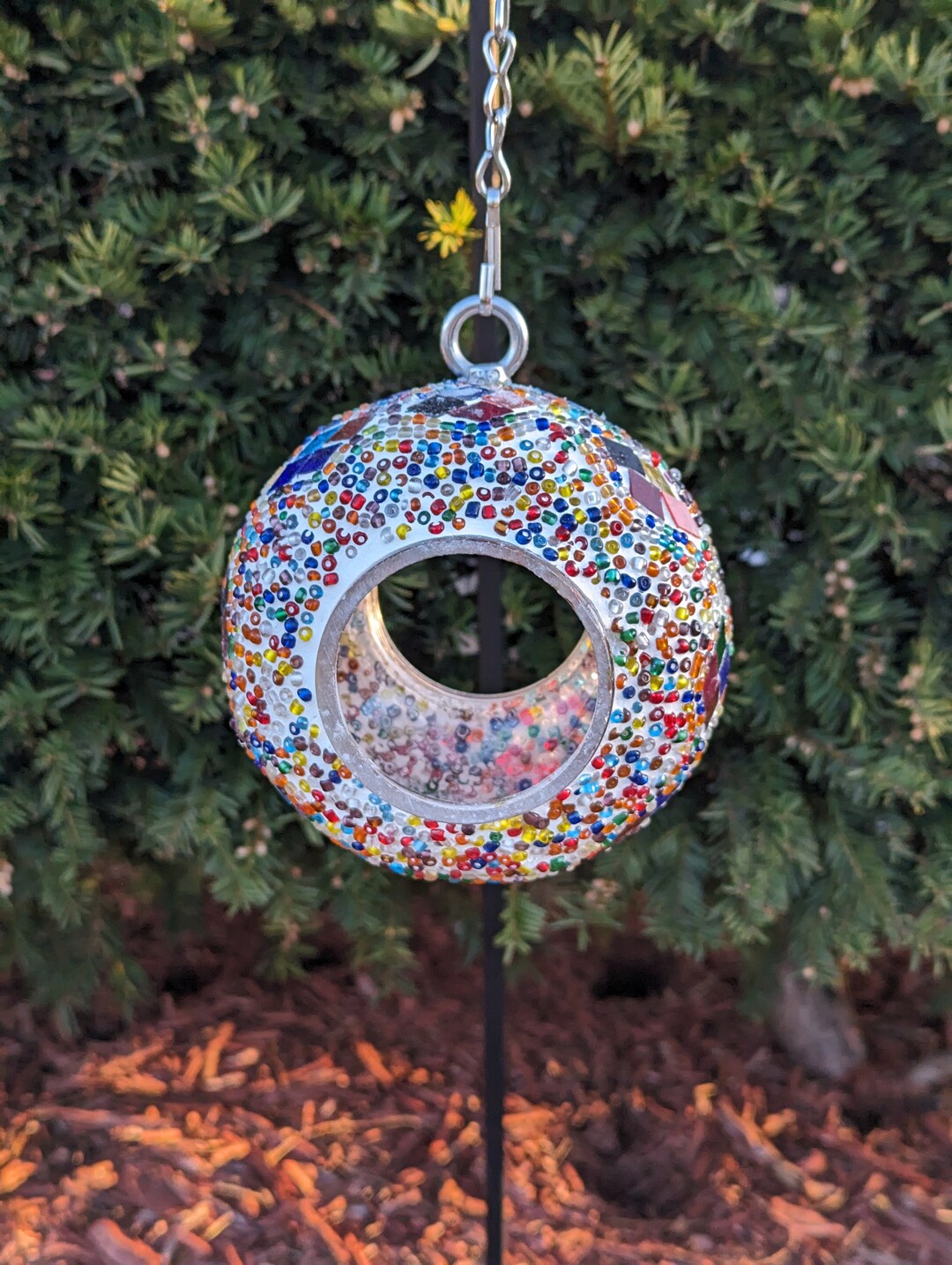 New Turkish Cut Glass Mosaic Fly in Fly Out Through Bird House ...