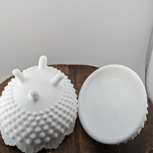 Very Good Vintage Hobnail Hob Nail Mid Century Compote White Milk Glass ...