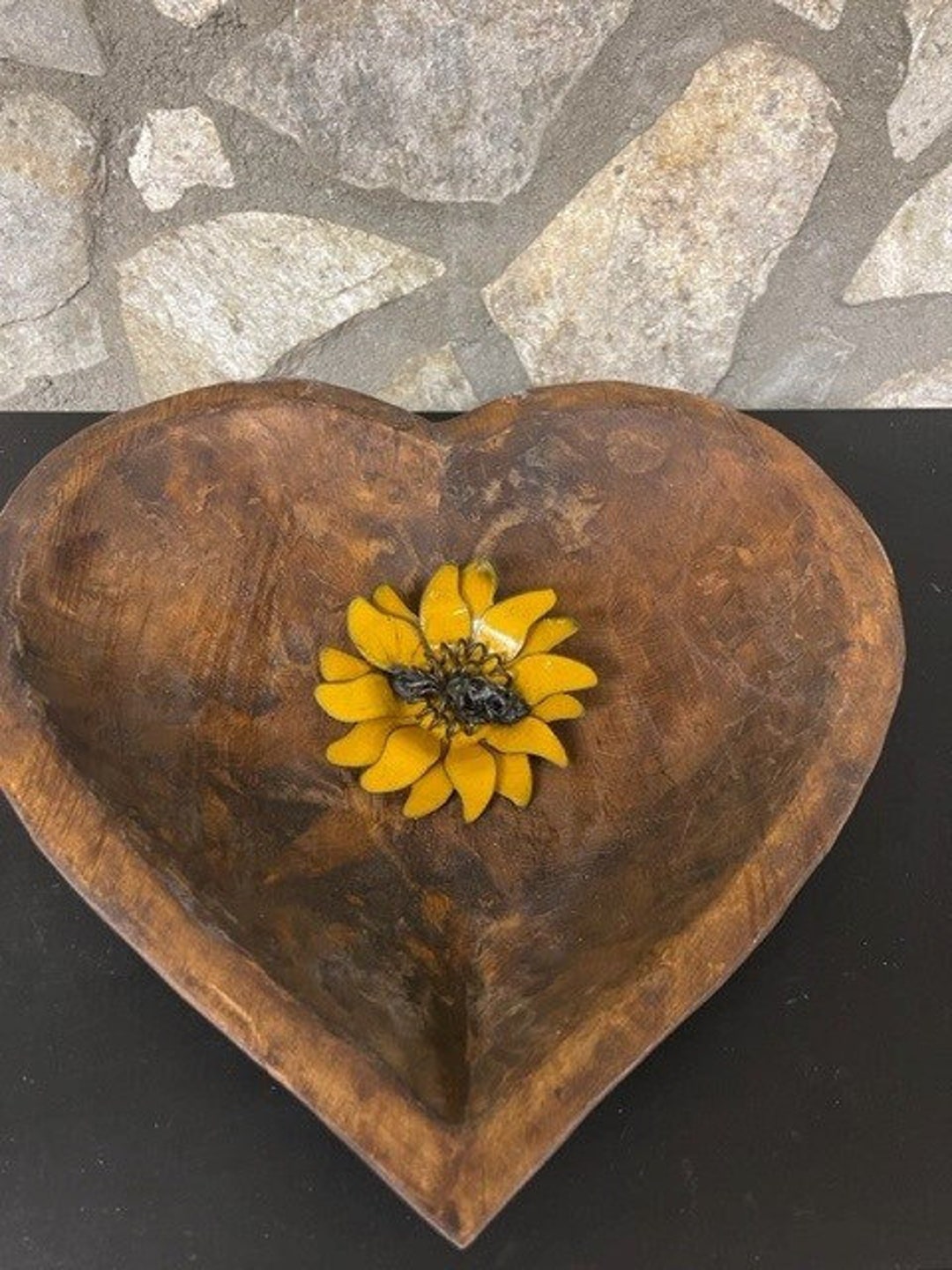 Vintage Rustic Hand Made in Mexico Metal Sunflower Sun Flower Hanging ...