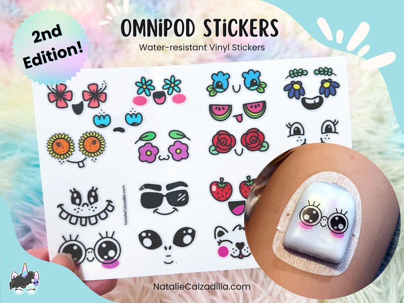 Omnipod Stickers 2nd Edition, Type 1 Diabetes Stickers, T1d Mom ...
