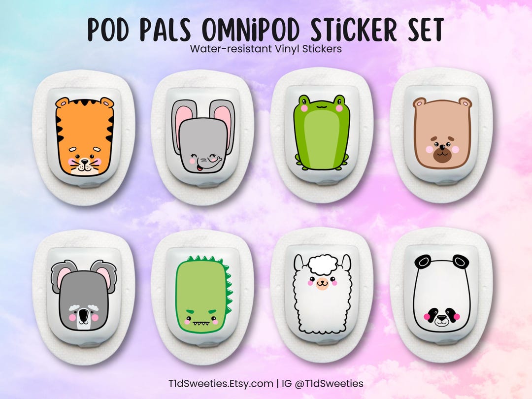 Pod Pals Omnipod Stickers Set, Type 1 Diabetes Stickers, T1d Mom ...