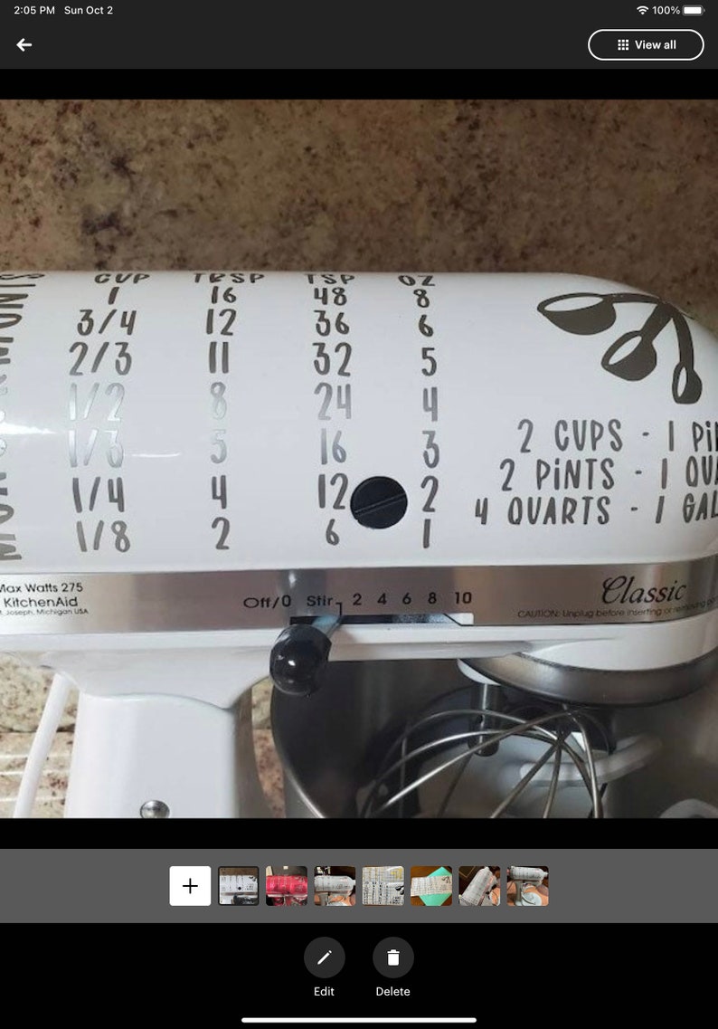 Kitchenaid Mixer Decal - Etsy