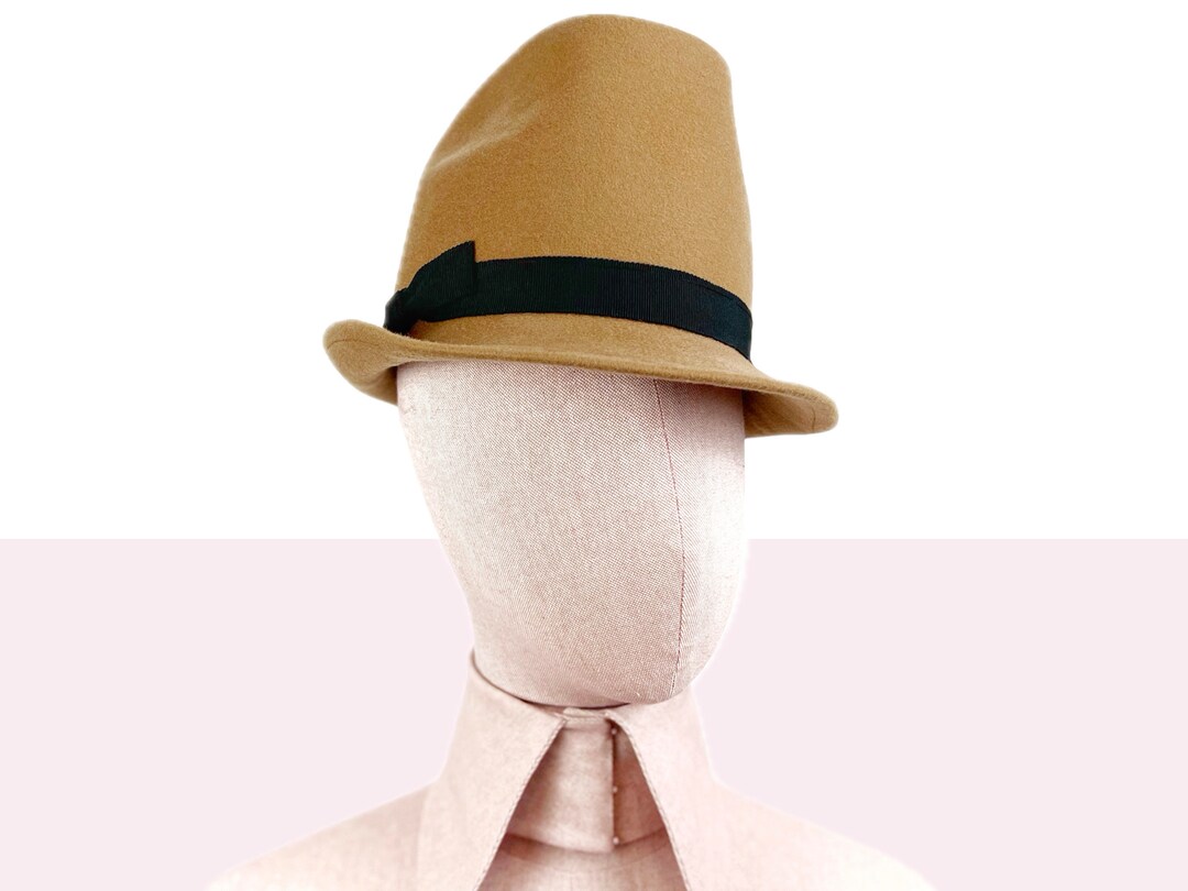 Small Brim Fedora Hat, Extra Tall Crown, Unisex Fashion, Wool Felt ...