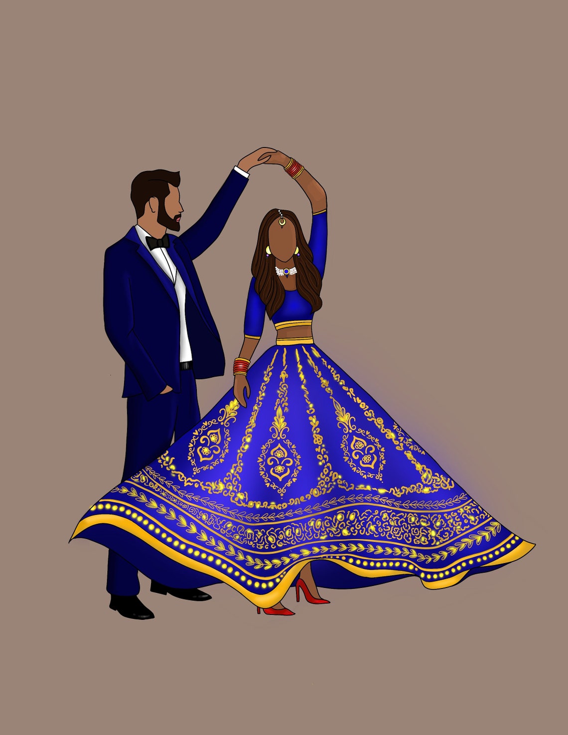 Personalized Custom Wedding Illustration, Custom Wedding Sign, Wedding ...