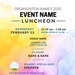 Annual Luncheon Invite Template, Double-sided || Simple, Bright and ...