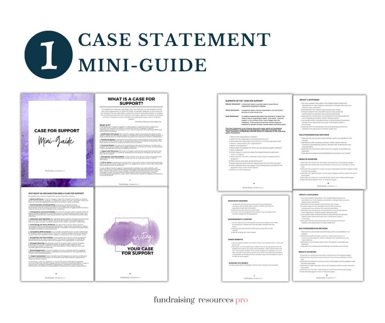 Case Statement Template: Prepare for a Major Fundraising Campaign - Etsy