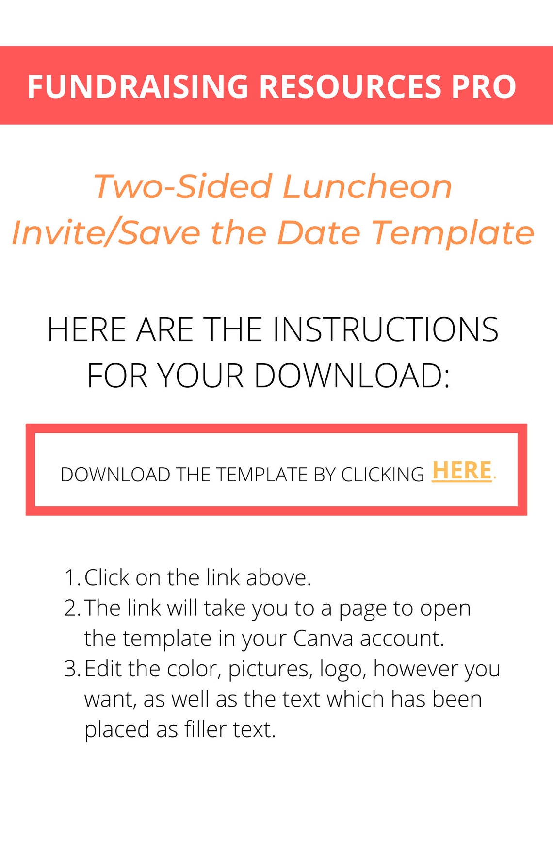 Annual Luncheon Invite Template, Double-sided || Simple, Bright and ...