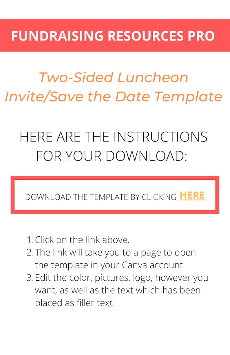 Annual Luncheon Invite Template, Double-sided || Simple, Bright and ...