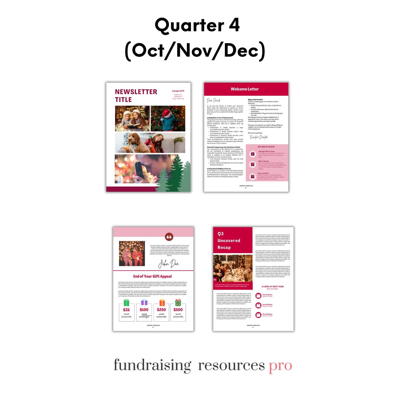 Nonprofit Quarterly Newsletter Templates - Etsy