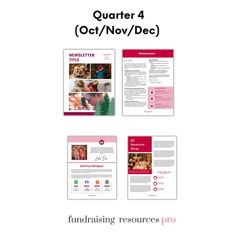Nonprofit Quarterly Newsletter Templates - Etsy