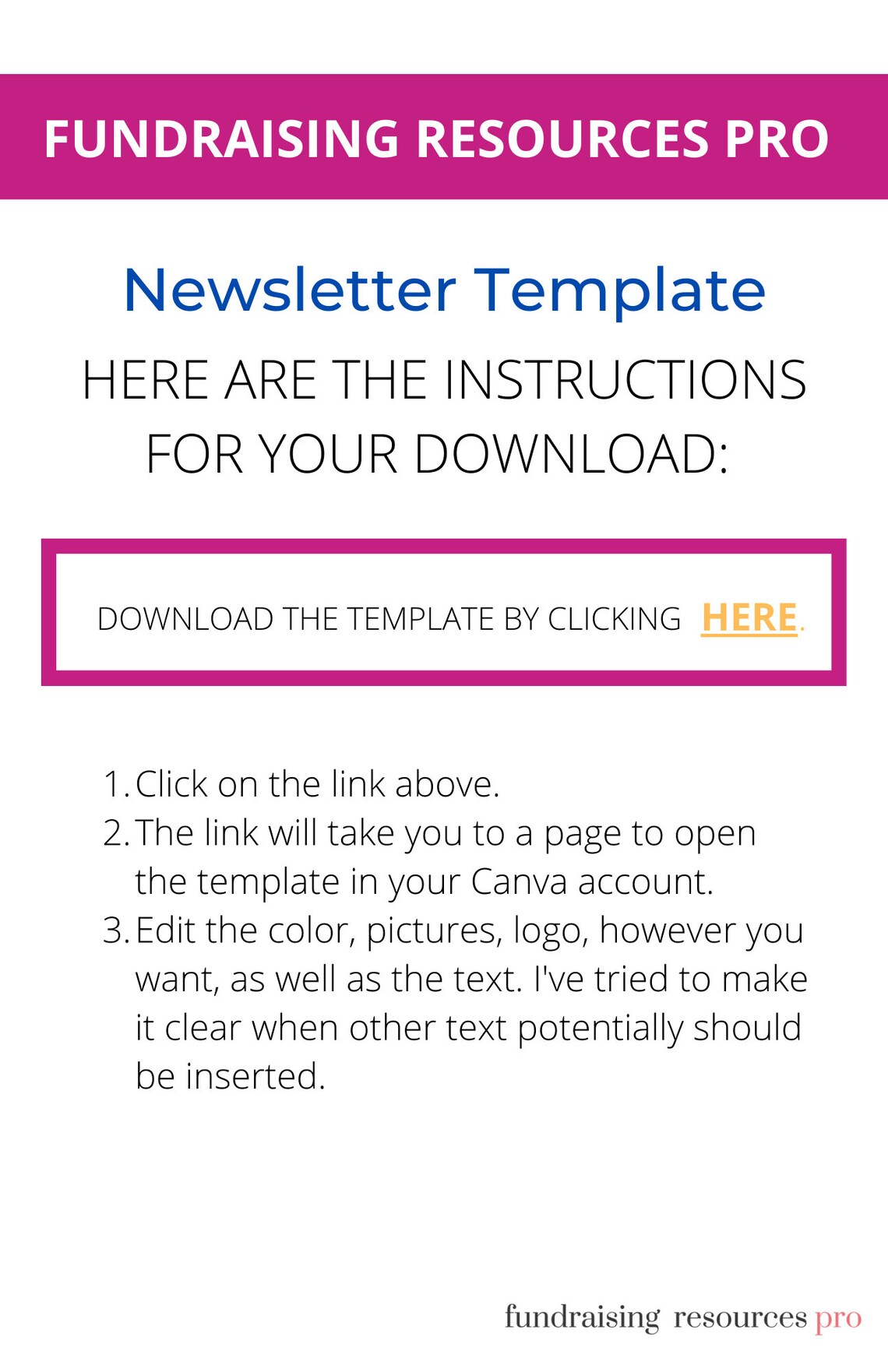Nonprofit Newsletter Template || A Simple Template to Share Stories and ...