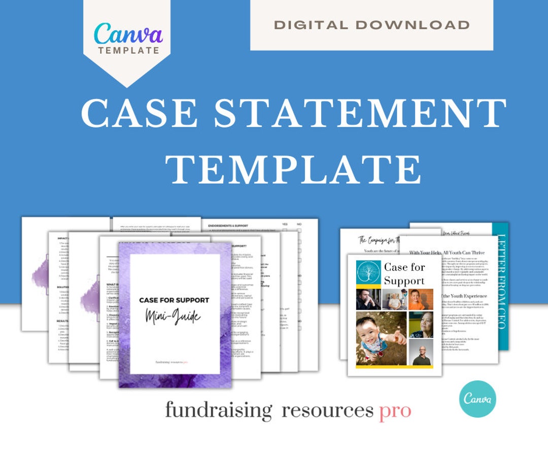 Case Statement Template: Prepare for a Major Fundraising - Etsy