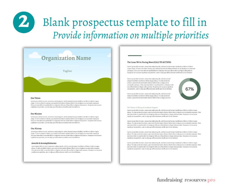 Nonprofit Prospectus Template: A Strategy to Pitch Major Donors - Etsy