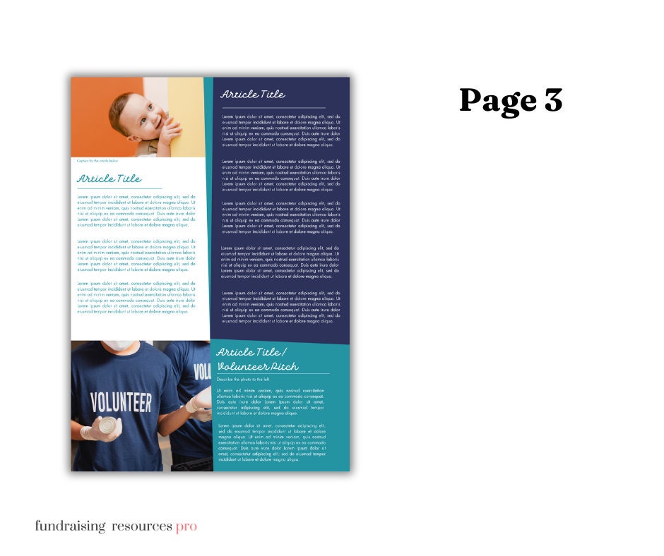 Nonprofit Newsletter Template || A Simple Template to Share Stories and ...