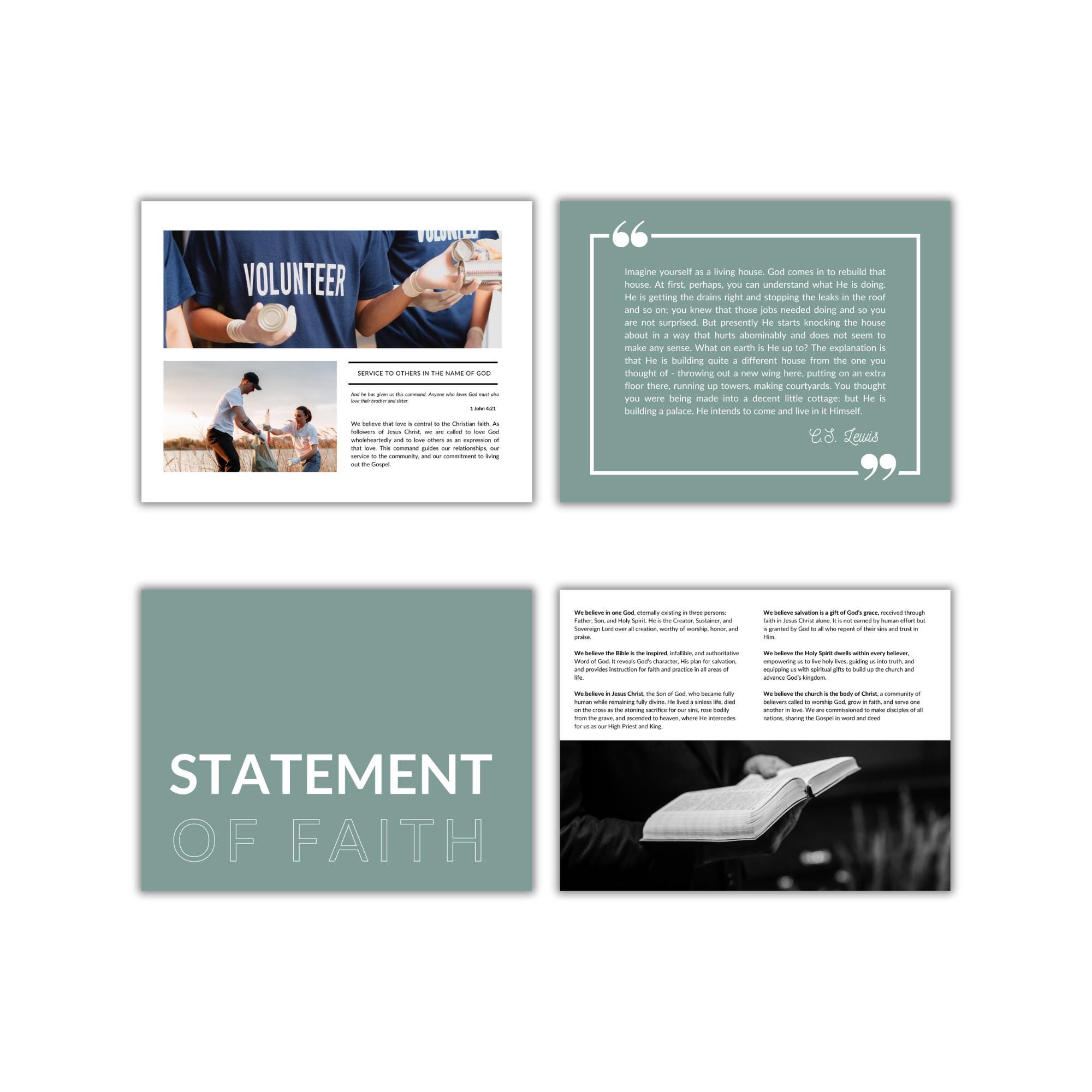 Church Vision and Values Informational Booklet Template - Etsy