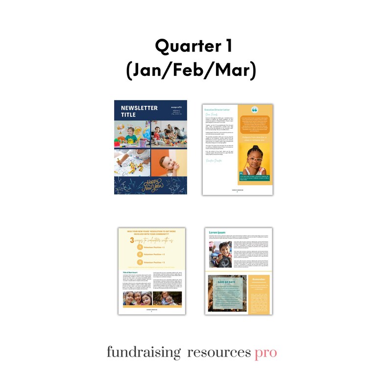 Nonprofit Quarterly Newsletter Templates - Etsy