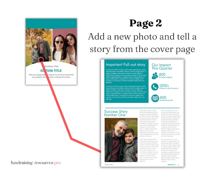 Nonprofit Newsletter Template || A Simple Template to Share Stories and ...