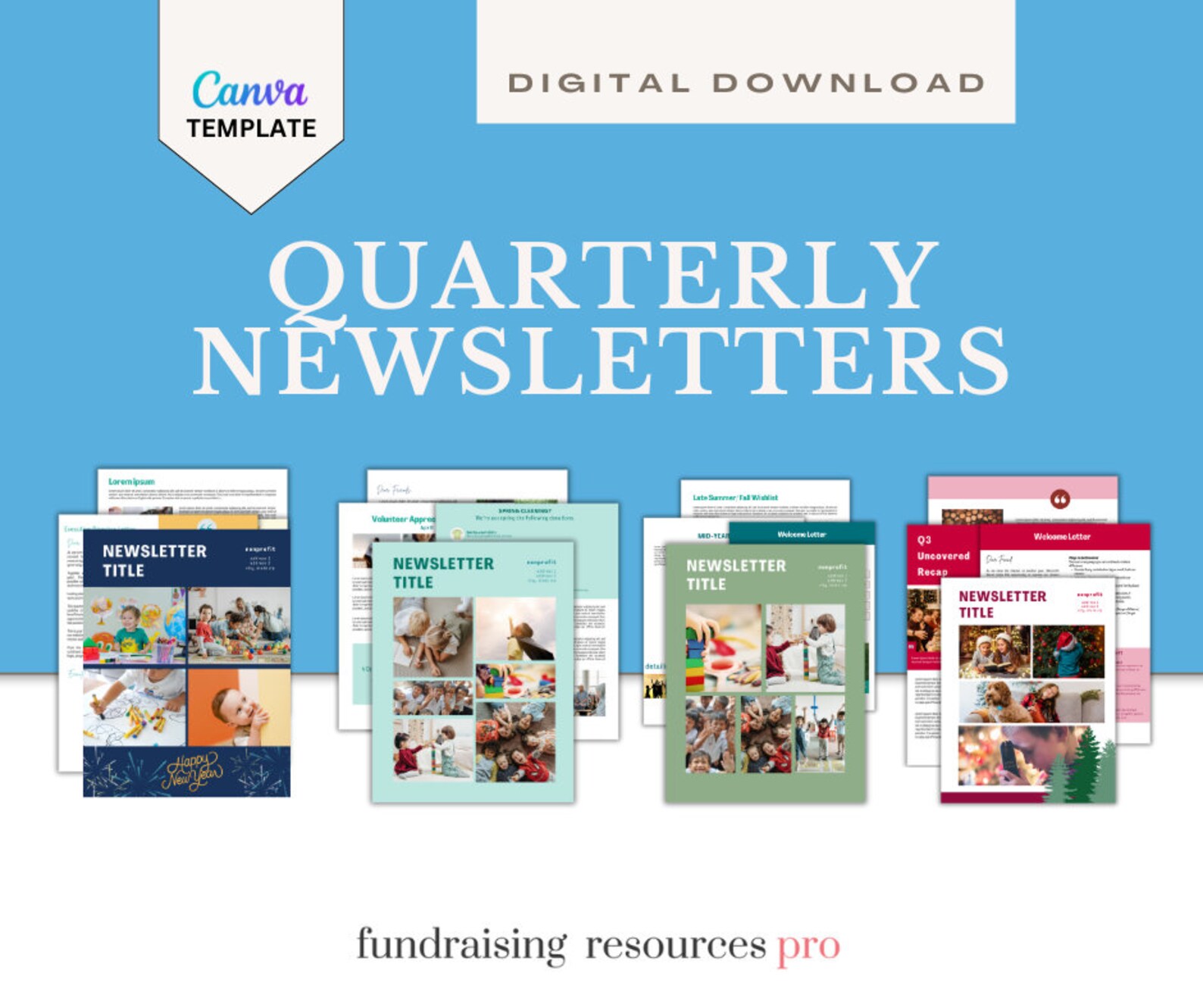 Nonprofit Quarterly Newsletter Templates - Etsy