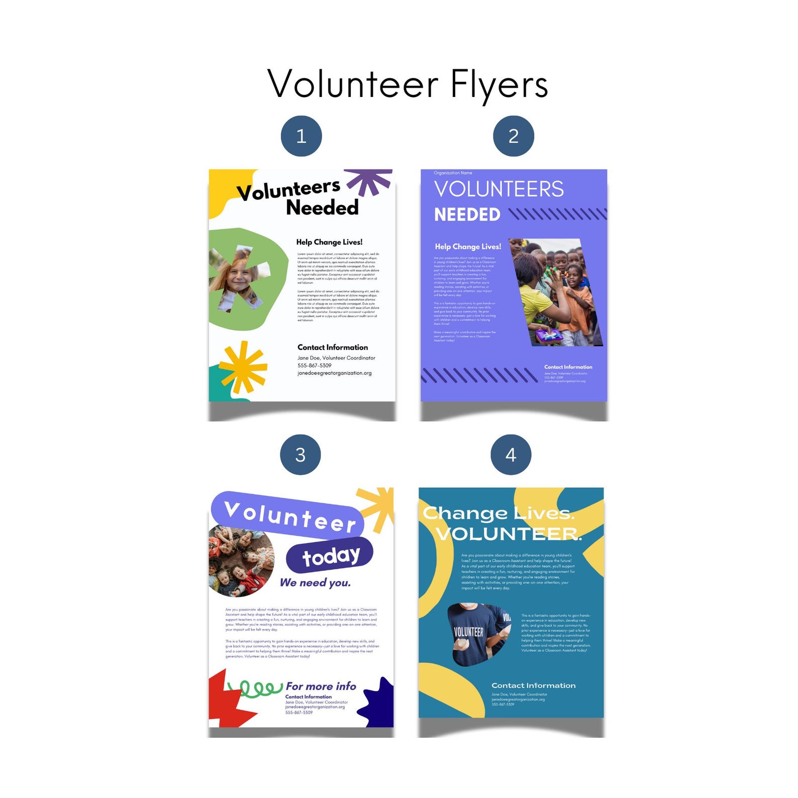 Nonprofit Bold One-pager Templates: Editable Canva Layouts - Etsy