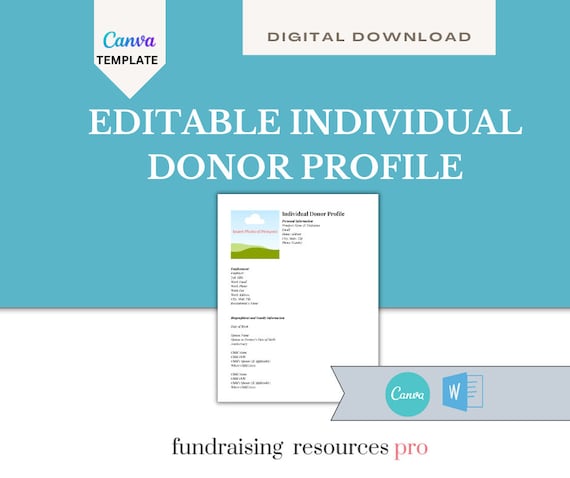 Donor Profile Form Template