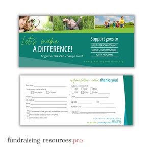 Colorful Donor Reply Card Template | Nonprofit Direct Mail Donation ...