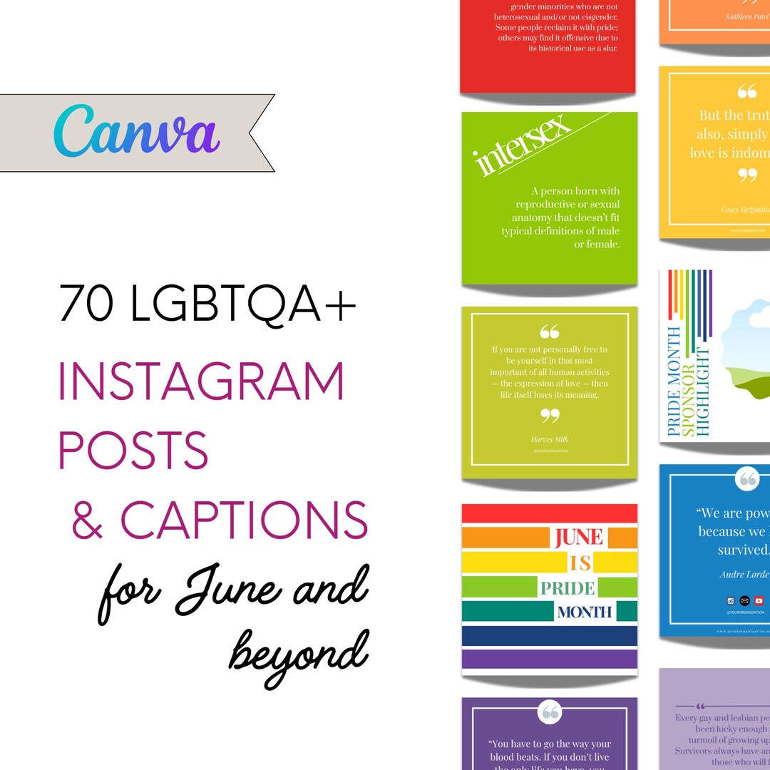 Spread Love & Pride: 70 Pro-lgbtq Posts for Instagram - Etsy