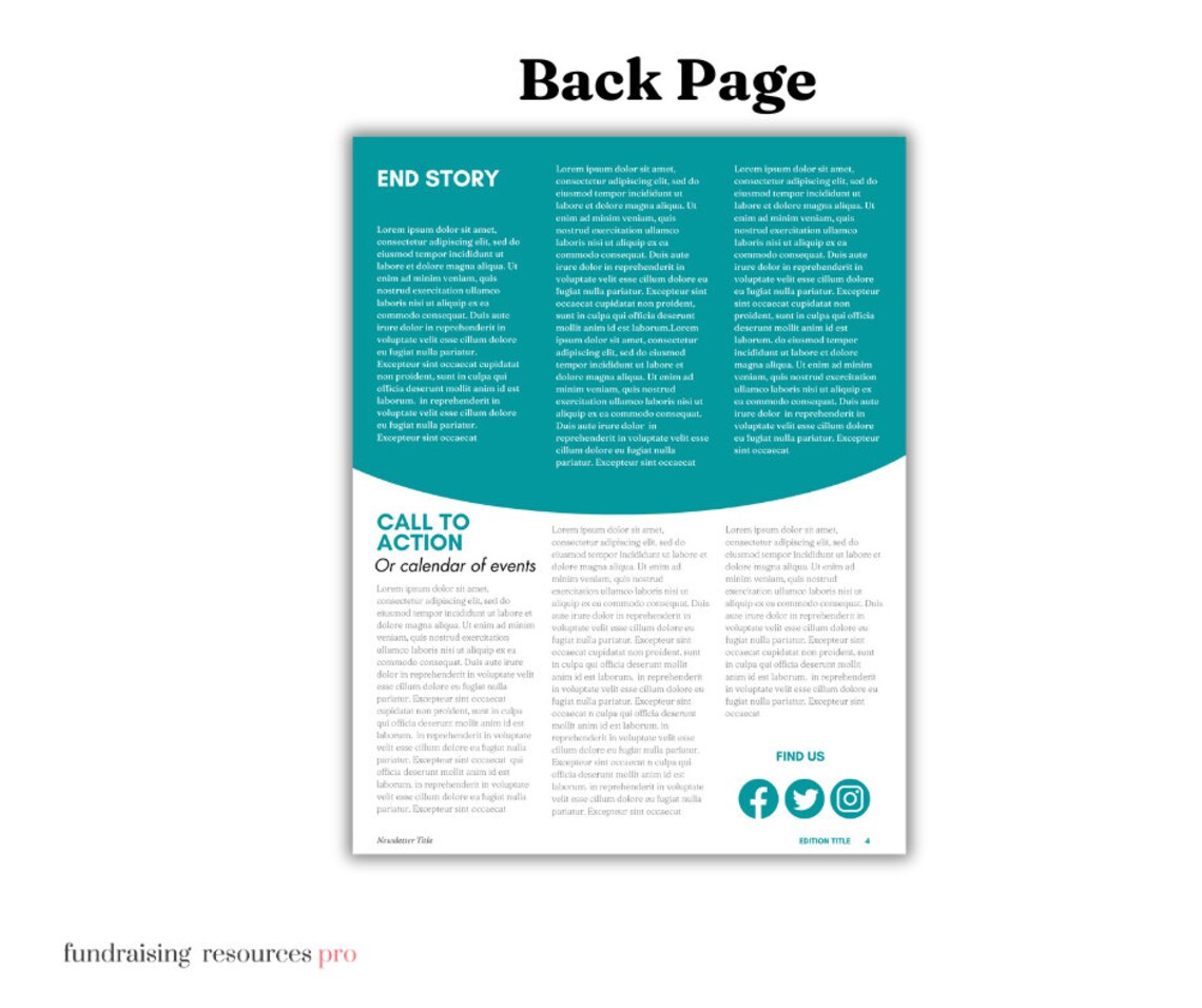 Nonprofit Newsletter Template || A Simple Template to Share Stories and ...
