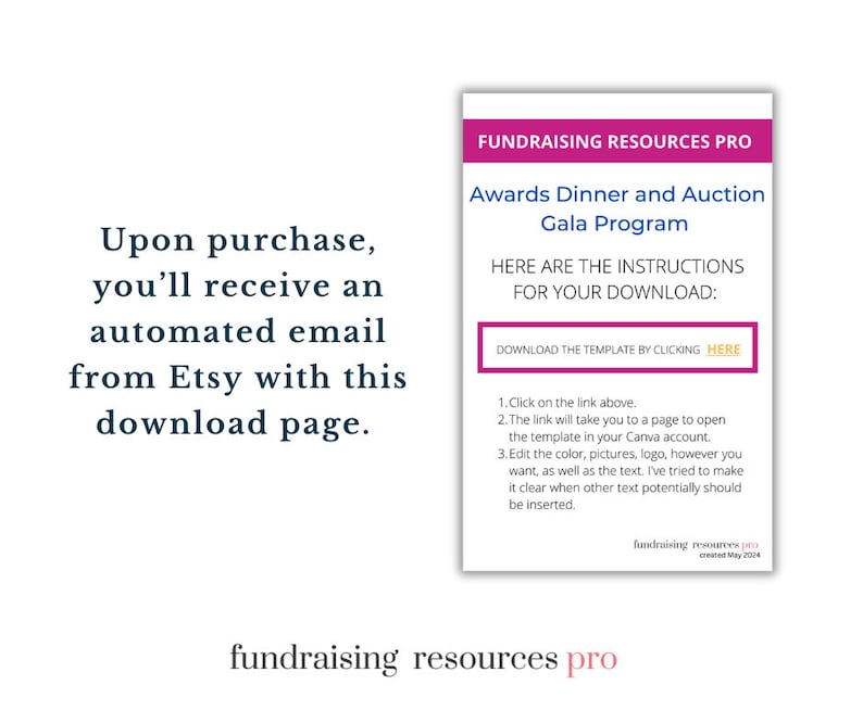 Editable Gala Nonprofit Event Program || Booklet Template || Template ...