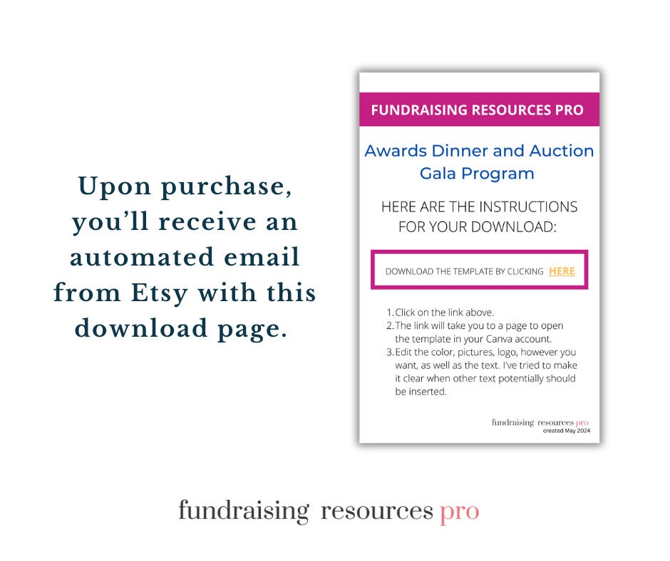 Editable Gala Nonprofit Event Program || Booklet Template || Template ...