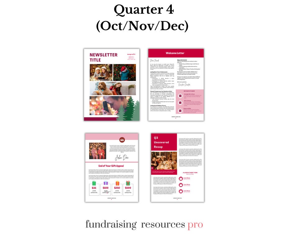 Nonprofit Quarterly Newsletter Templates - Etsy