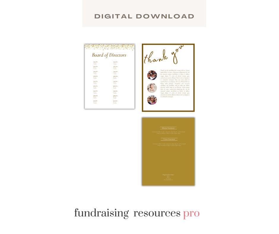 Editable Gala Nonprofit Event Program || Booklet Template || Template ...