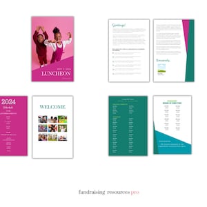 Editable Nonprofit Event Program Booklet Template || Template for ...