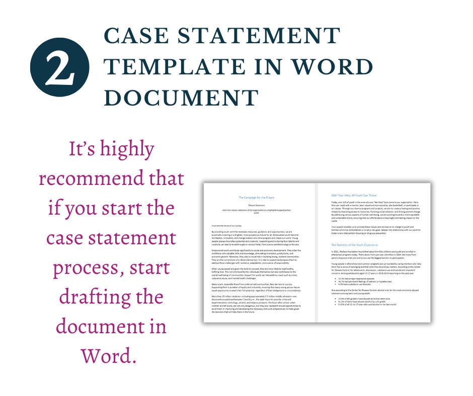 Case Statement Template: Prepare for a Major Fundraising Campaign - Etsy