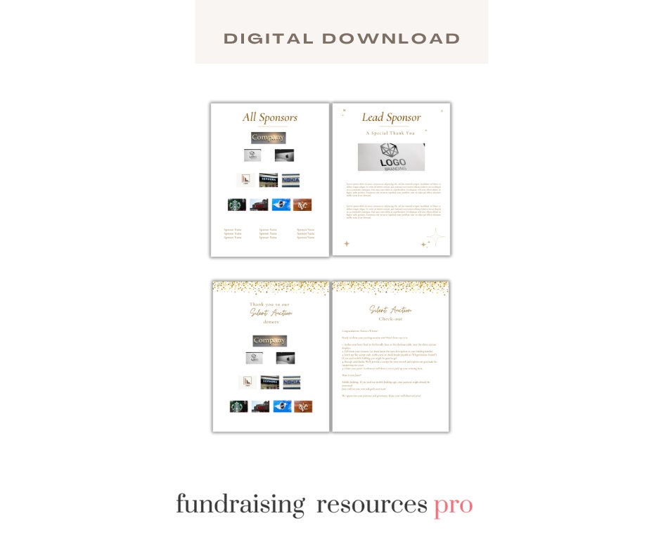 Editable Gala Nonprofit Event Program || Booklet Template || Template ...