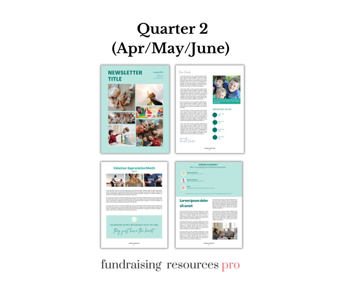 Nonprofit Quarterly Newsletter Templates - Etsy