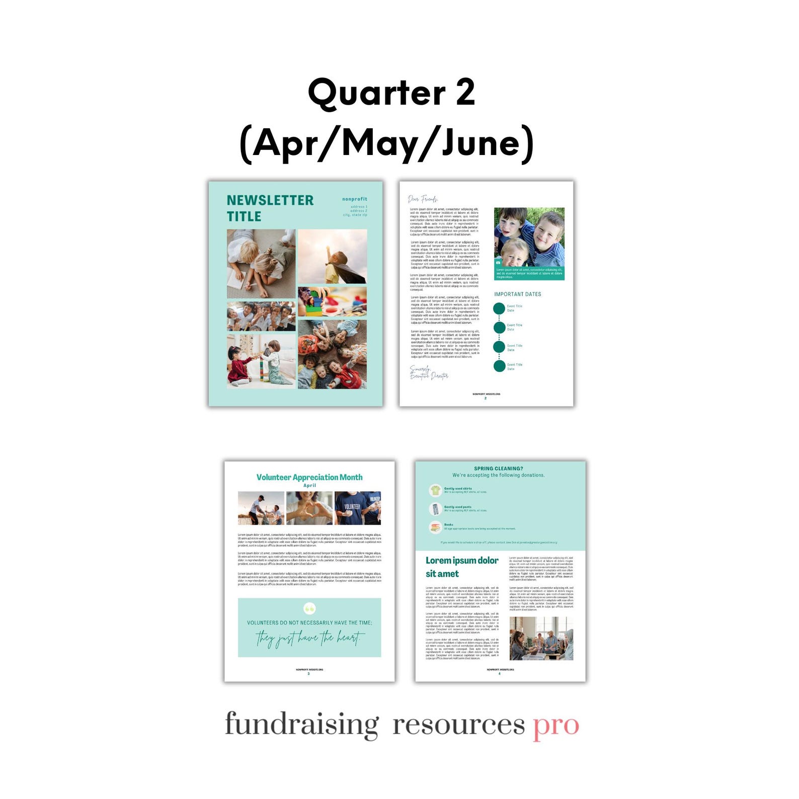 Nonprofit Quarterly Newsletter Templates - Etsy