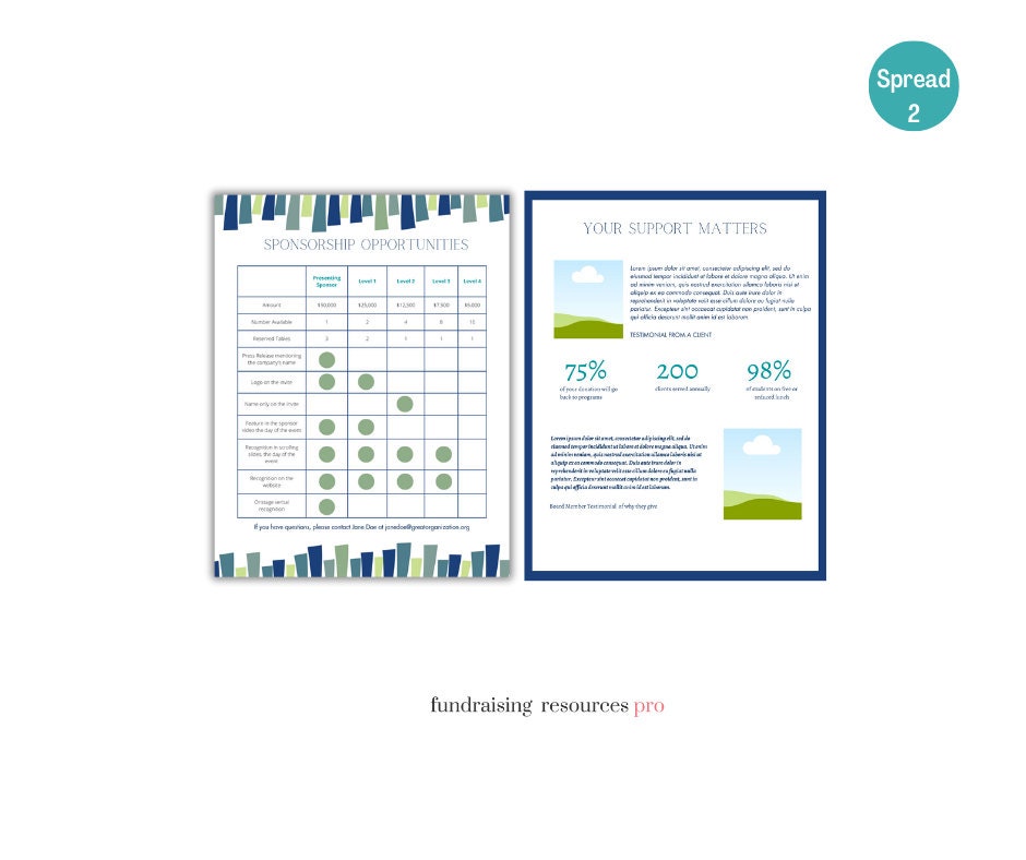 Editable Sponsorship Template for Fundraiser || Abstract Colorful Theme ...