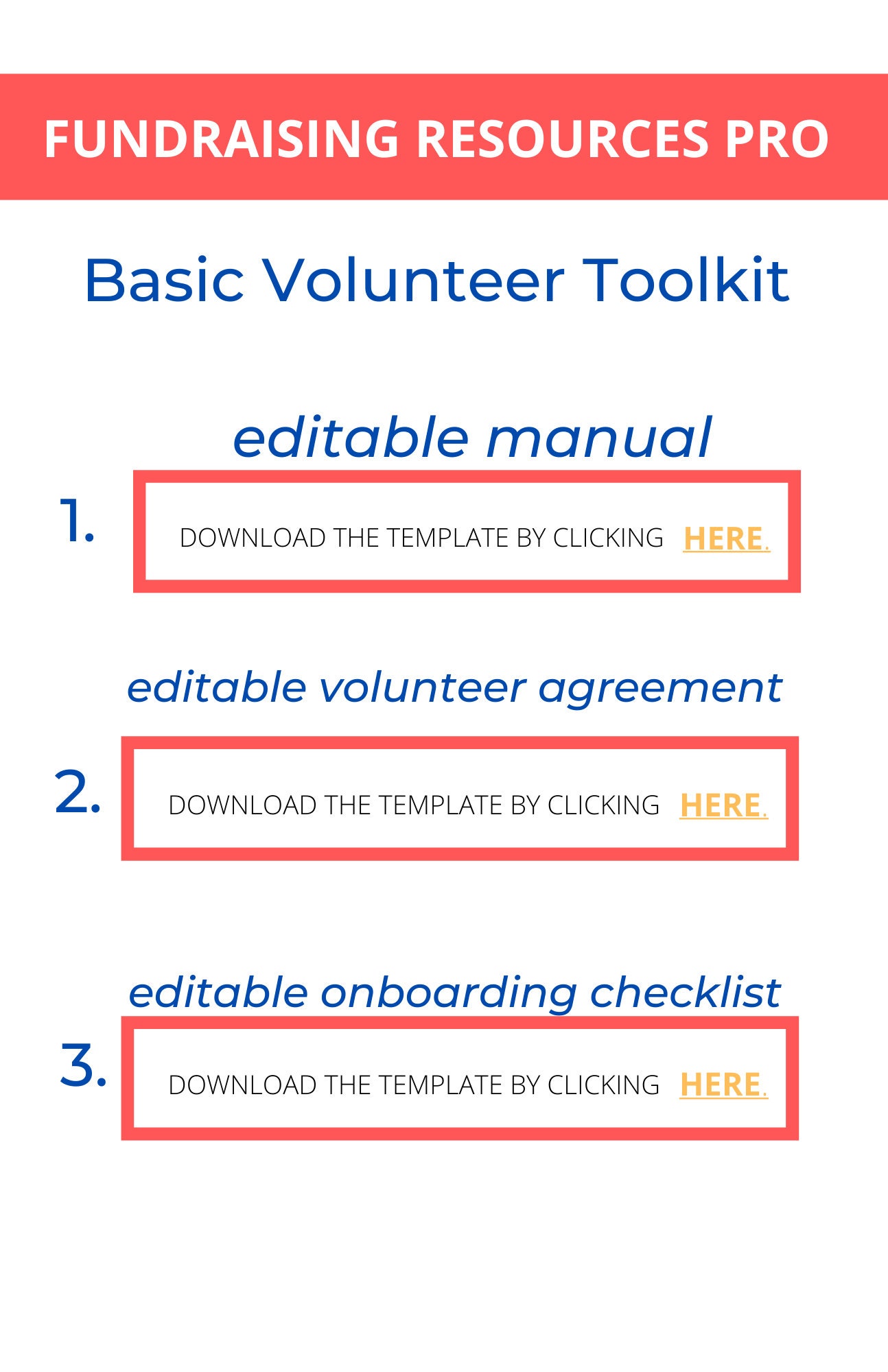 Editable Volunteer Manual for Nonprofits A Basic Toolkit - Etsy