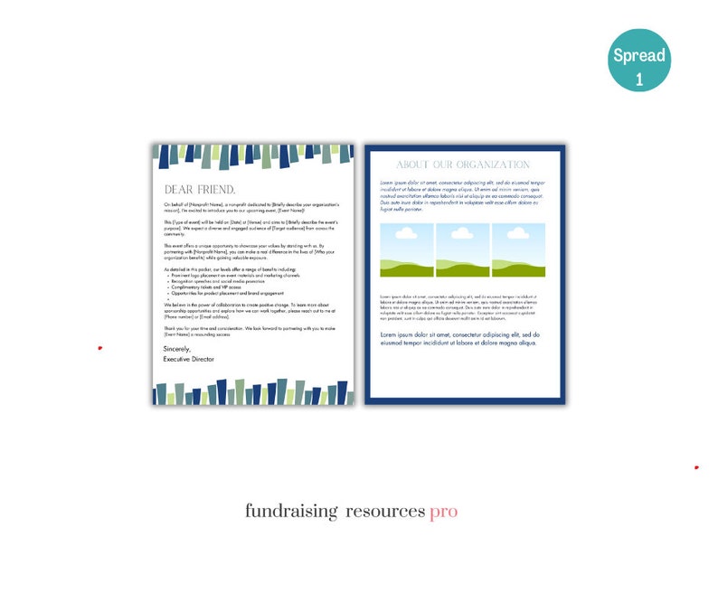 Editable Sponsorship Template for Fundraiser || Abstract Colorful Theme ...