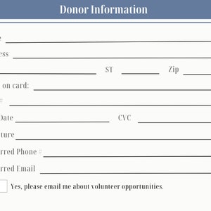 Nonprofit Donation Card Templates || Three Simple Styles, Editable in ...