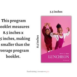 Editable Nonprofit Event Program Booklet Template || Template for ...